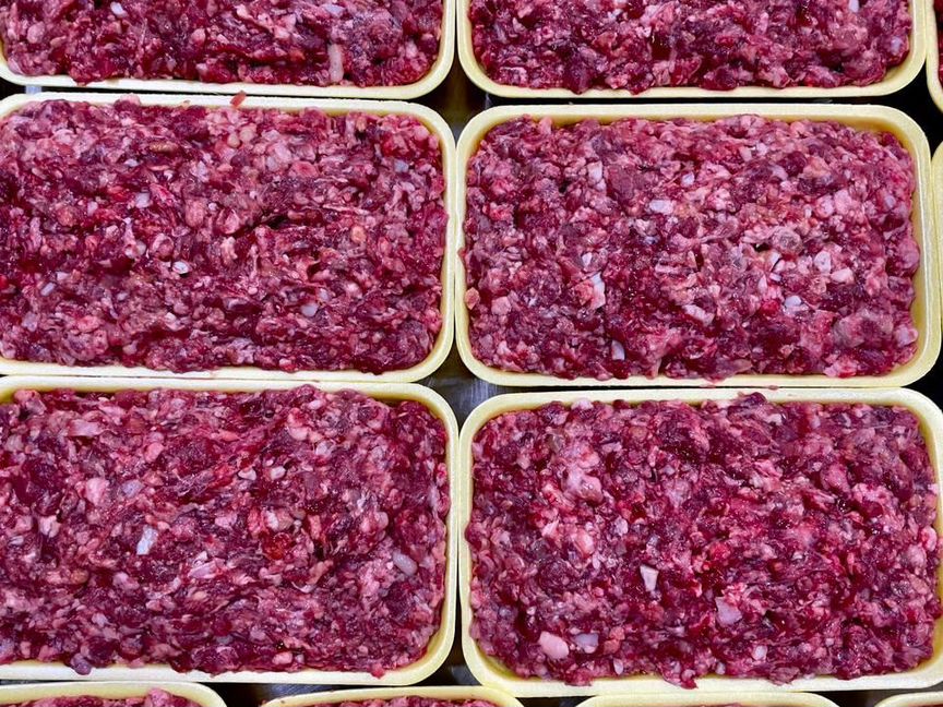 Фарш говяжий для собак, мясо, обрезь для собак