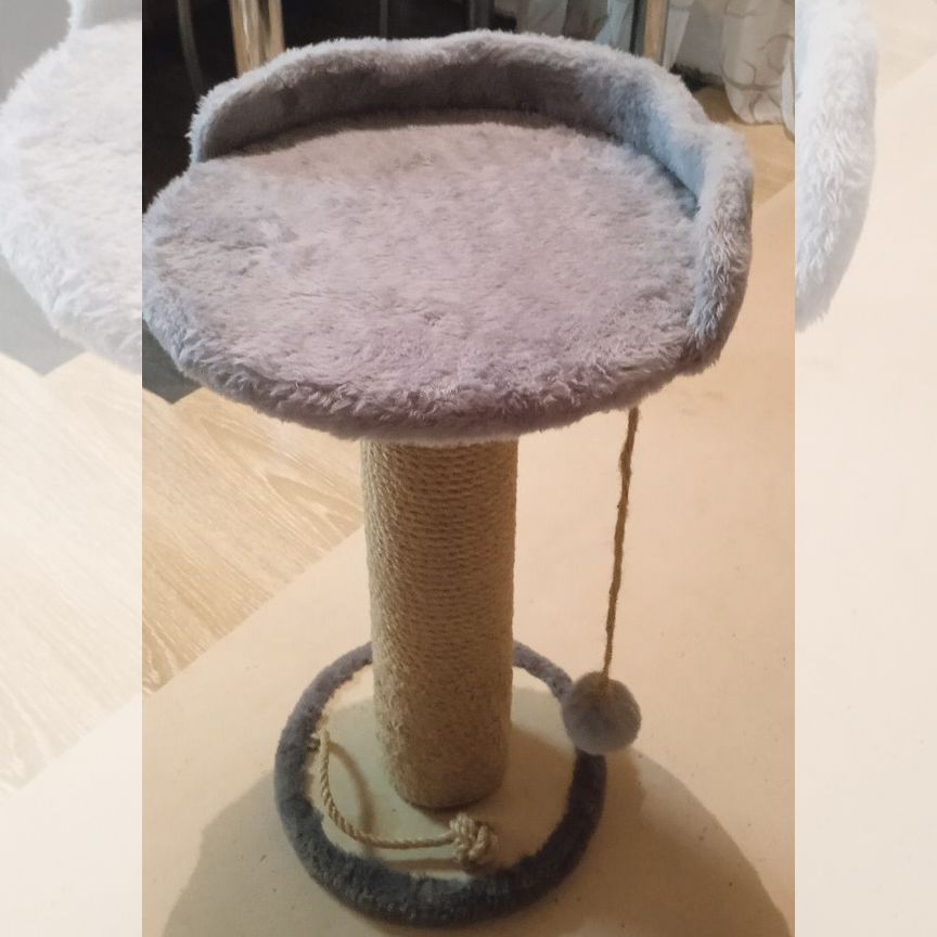 Когтеточка столбик  лежанка в дар