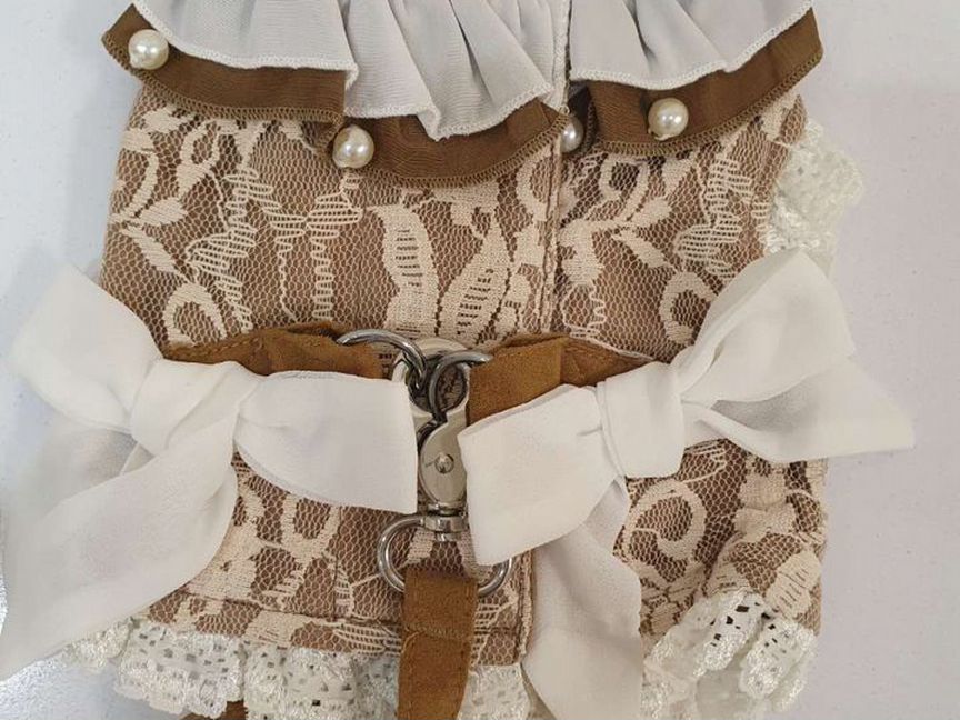 Кофта с поводком для маленьких собак