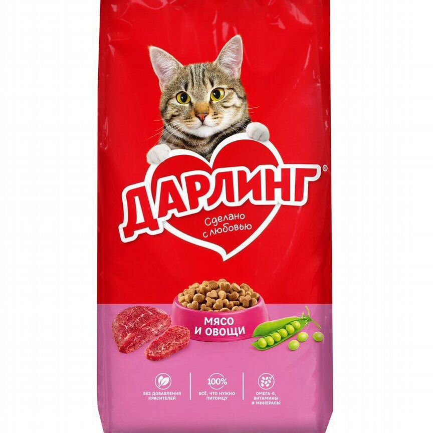Корм для кошек дарлинг 15 кг