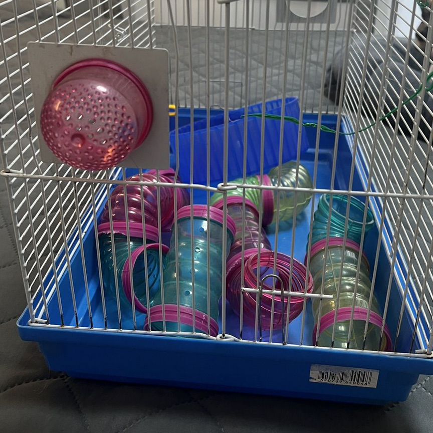 Клетка для хомяка с трубами