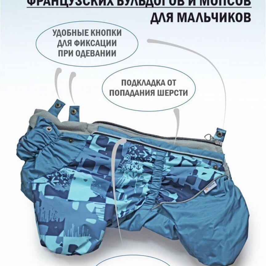 Зимний комбинезон на французского бульдога