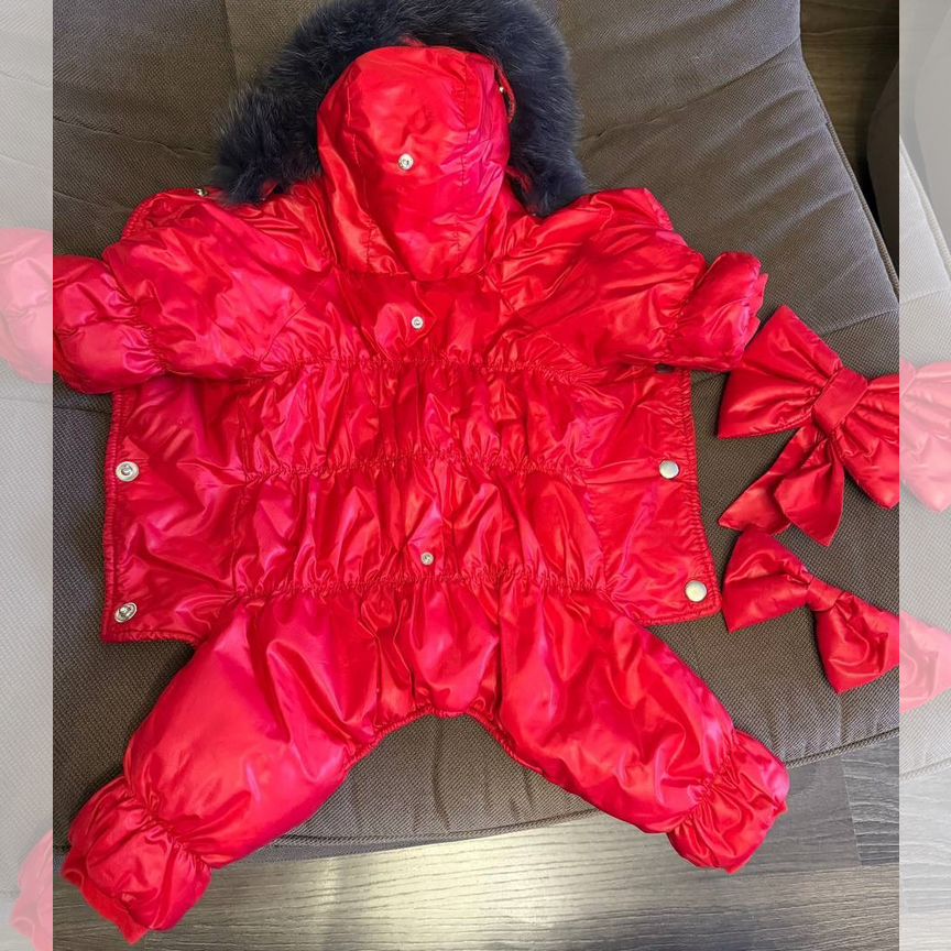 Зимний Комбинезон для собаки девочки 32-33 см