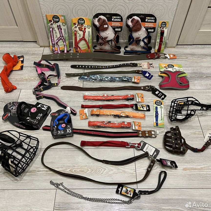 Ошейник, намордник, поводок,шлейка для собак