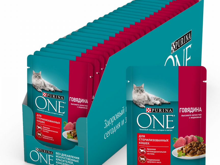 Корм для кошек Гурмэ и One