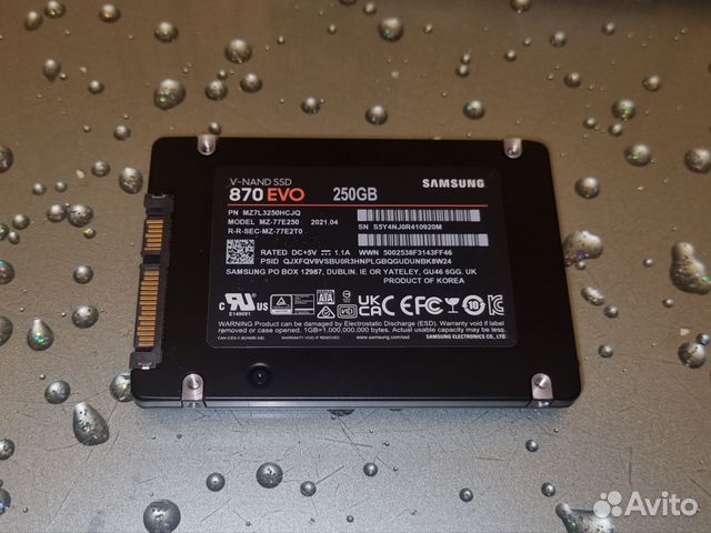 Ssd Samsung 870 evo 250gb купить в Москве | Электроника | Авито