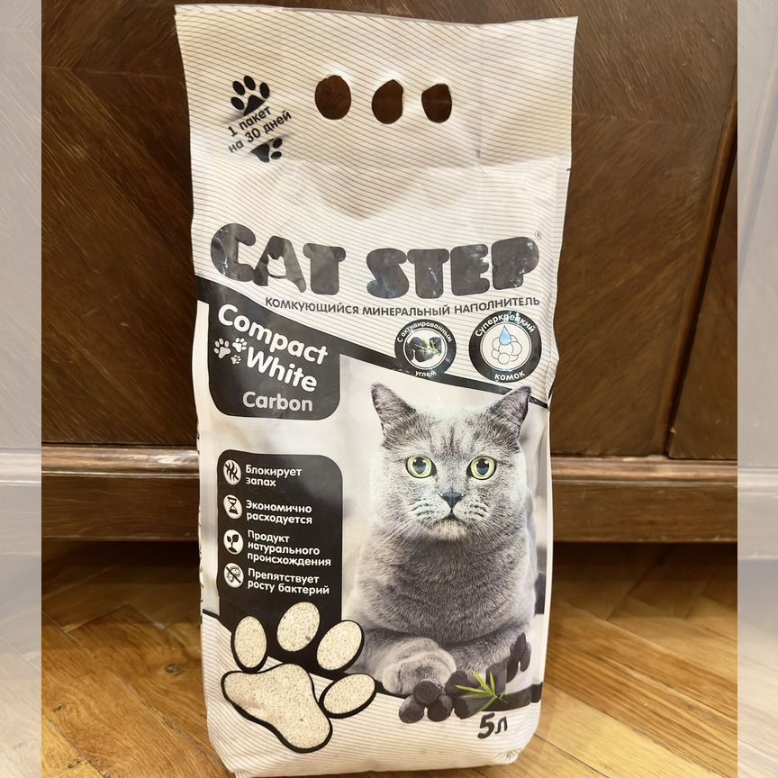 Комкующийся минеральный наполнитель Cat Step