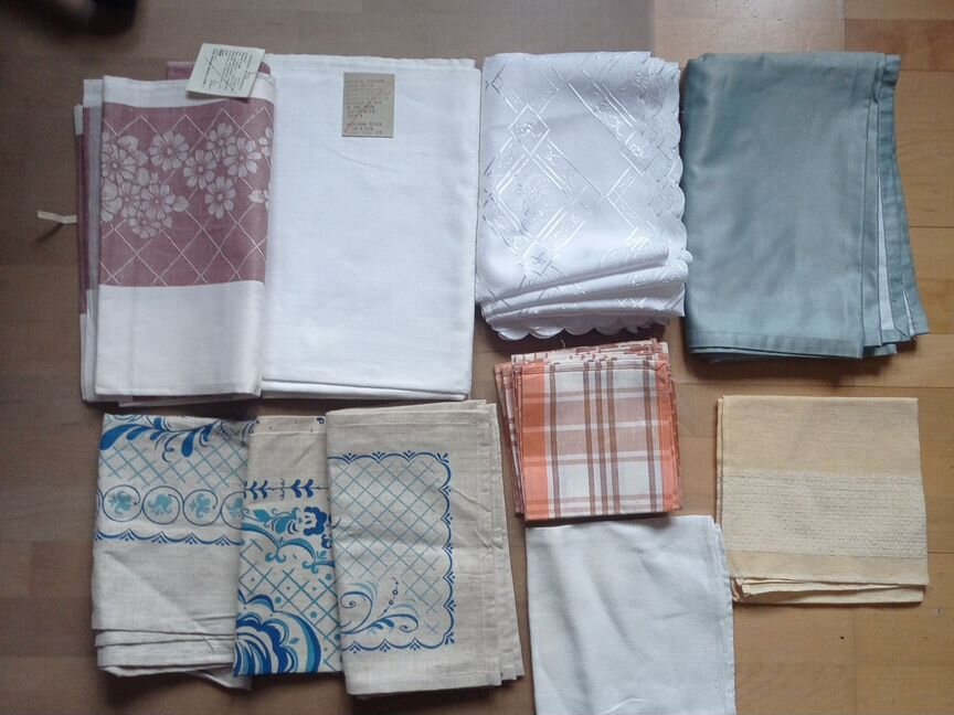 Скатерти 4 шт. лен, салфетки, полотенца лен хлопок