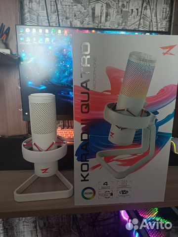 Микрофон ZET gaming Koradji Quatro белый купить в Оленегорске ...