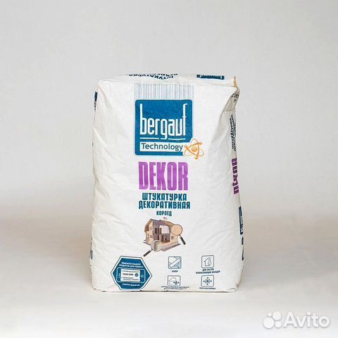 Штукатурка декоративная Bergauf Dekor короед, зерн купить в Троицке ...