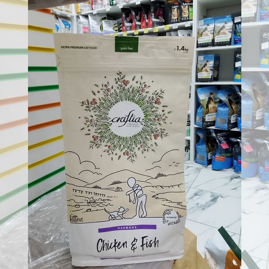 Корм для котят Craftia холистик, Сербия, 1,4 кг