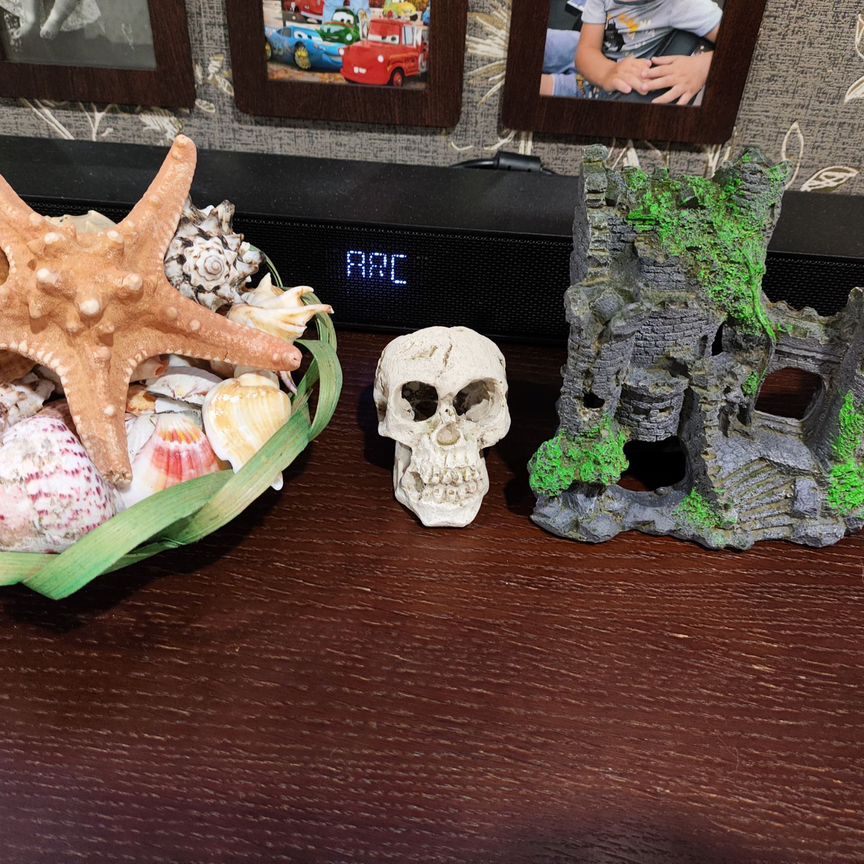 Украшения для аквариумов, декор череп, замок