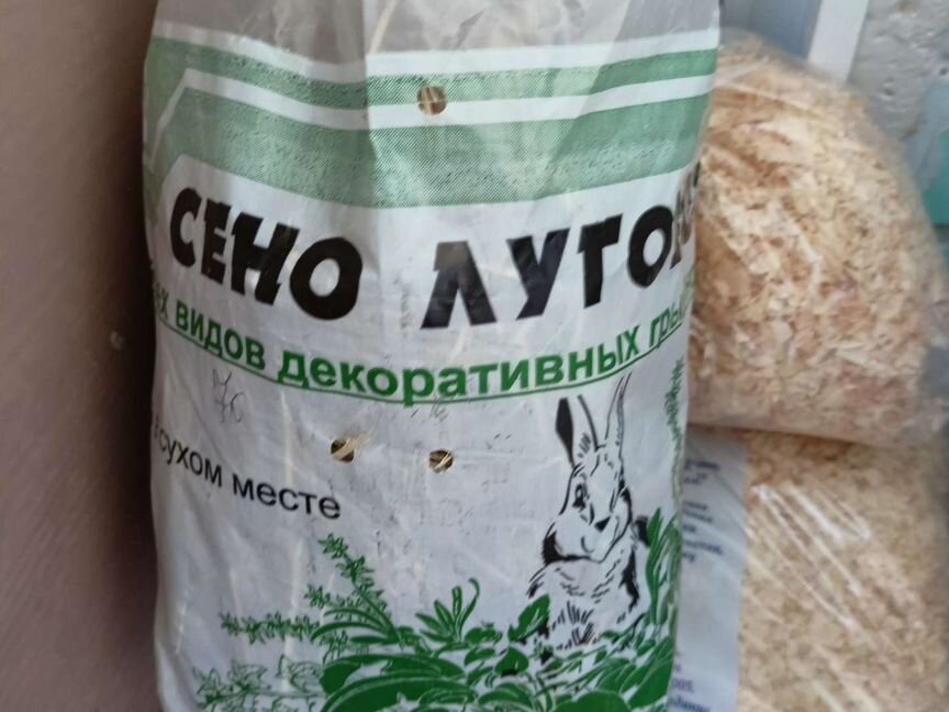 Опилки, сено, корм