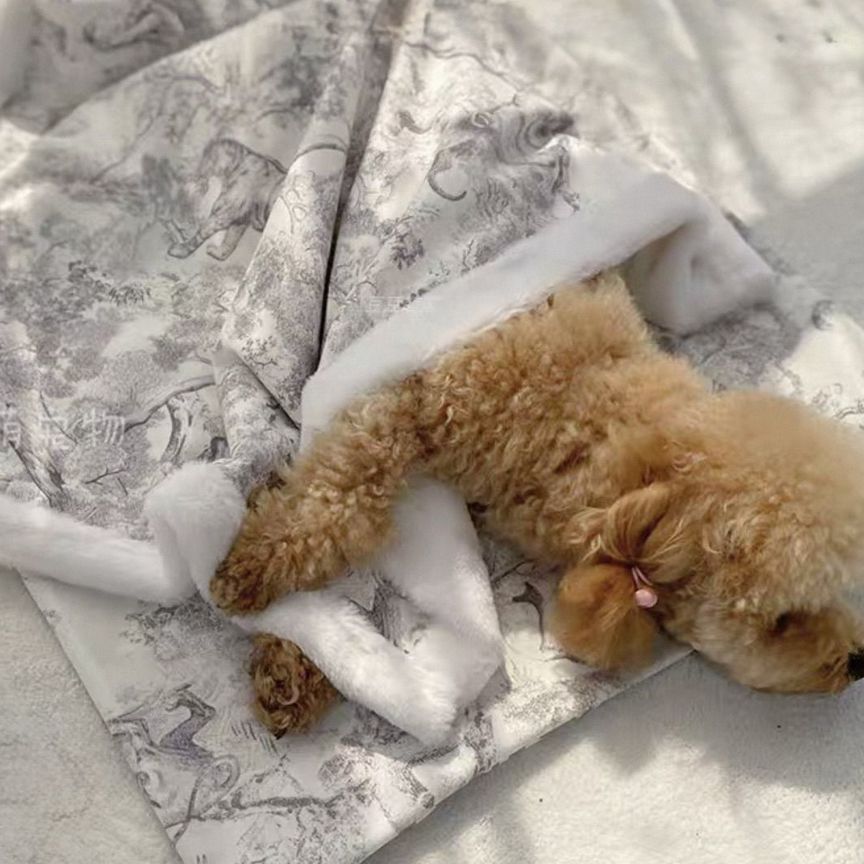 Плед покрывало для собак кошек dior теплое одеяло