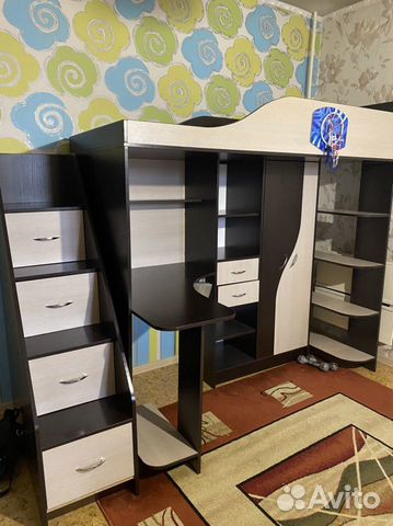 Двухэтажная кровать со столом купить в Москве | Личные вещи | Авито