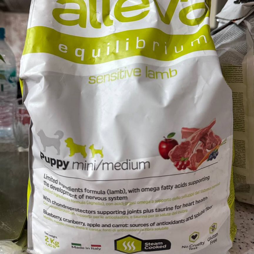 Alleva equilibrium sensitive lamb, корм для щенков