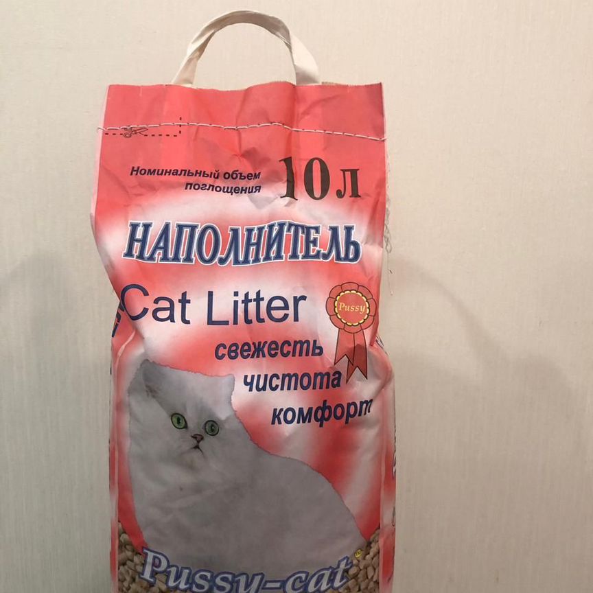 Наполнитель для кошачьего туалета древесный Pussy