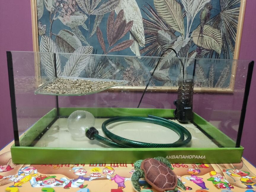 Аквариум черепашник с островком 35 л