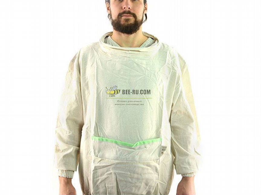 Куртка пчеловода с карманом (двунитка мягкая суров