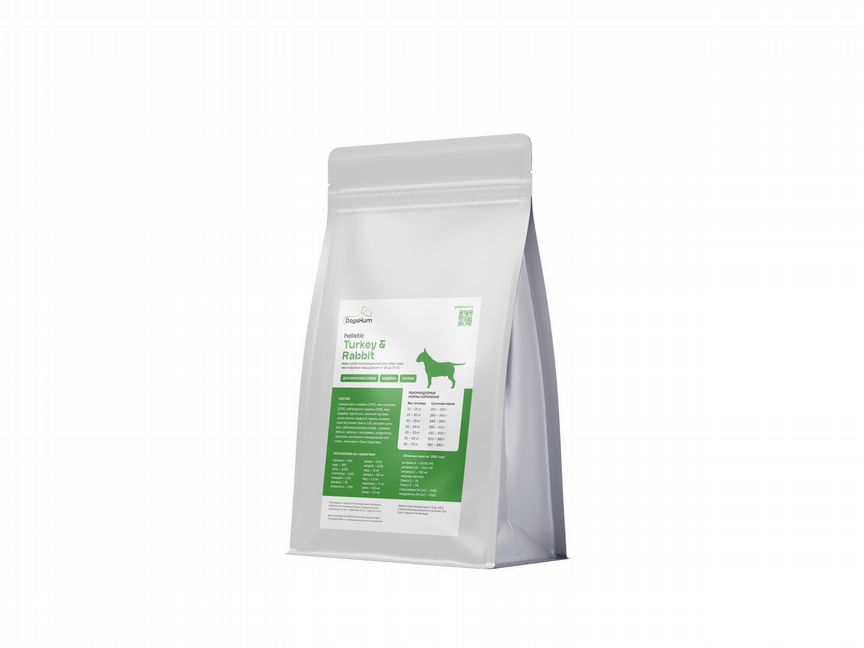 Сухой корм 2кг для собак всех пород из мяса кролик