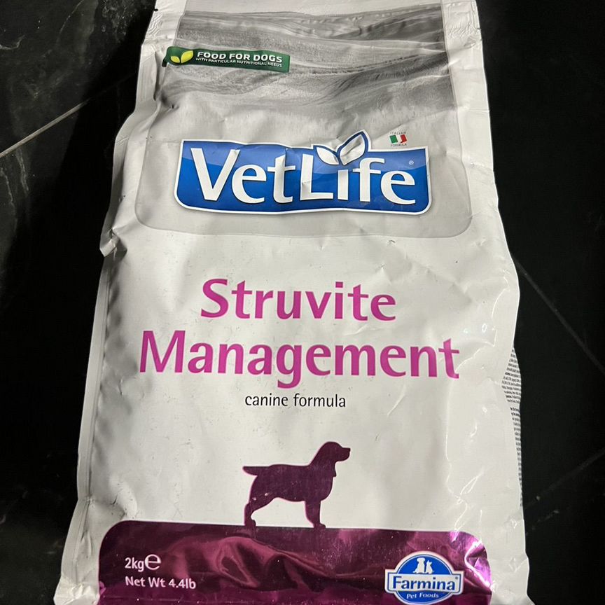 Корм для собак vetlife struvite 2 кг
