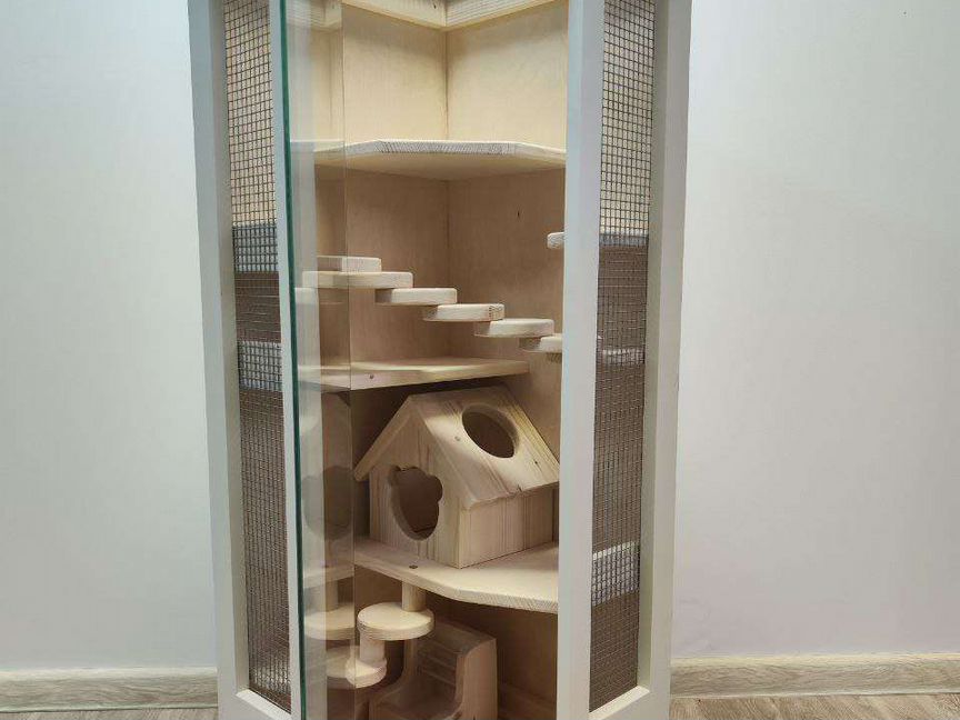 Клетка, витрина, вольер для шиншилл, дегу, белок