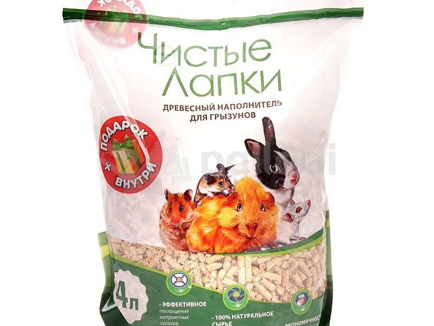 Древесный наполнитель для грызунов