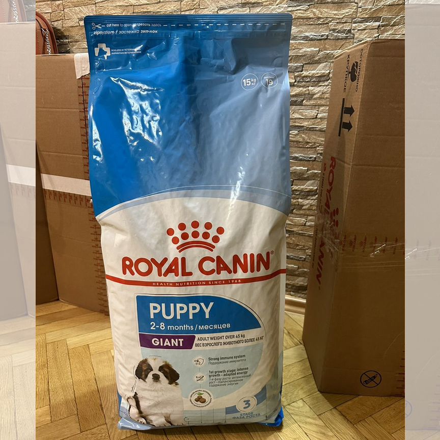 Корм для собак royal canin puppy giant