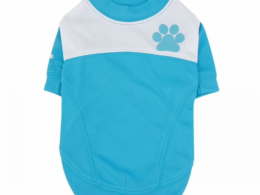 Puppia футболка с принтом-лапкой "Эсме", голубой