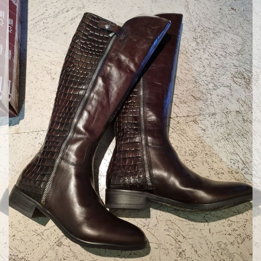 Сапоги женские зимние кожаные 39