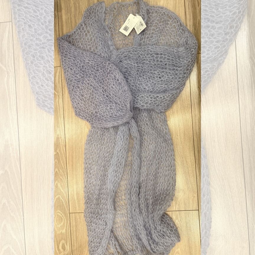 Богемный длинный серый кардиган паутинка (новый)