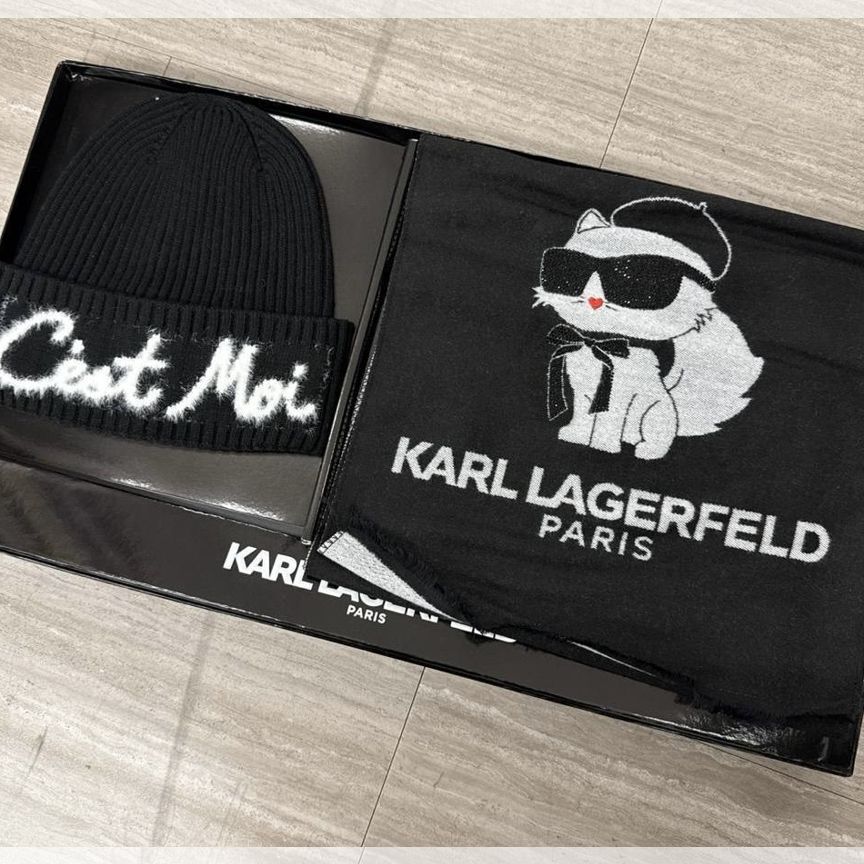 Комплект шапка шарф karl lagerfeld оригинал