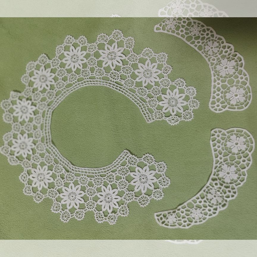 Воротник и манжеты вязанные крючком