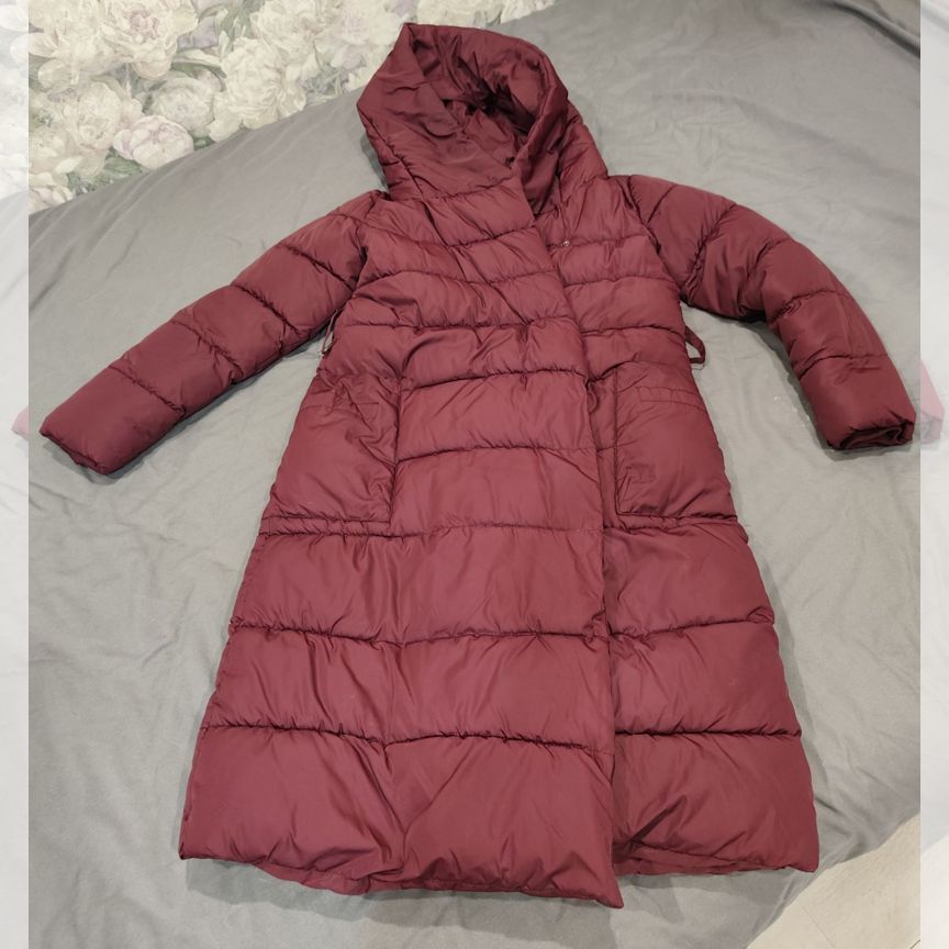 Пуховик зимний длинный женский 44-46