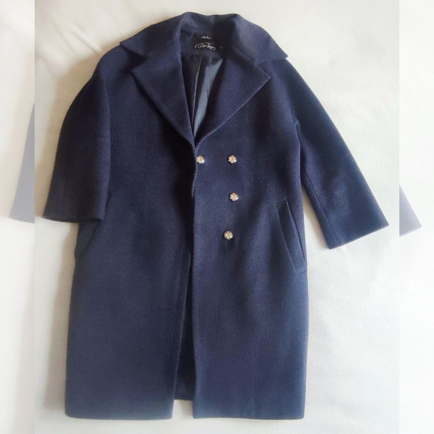 Пальто женское 40 42 шерсть кокон