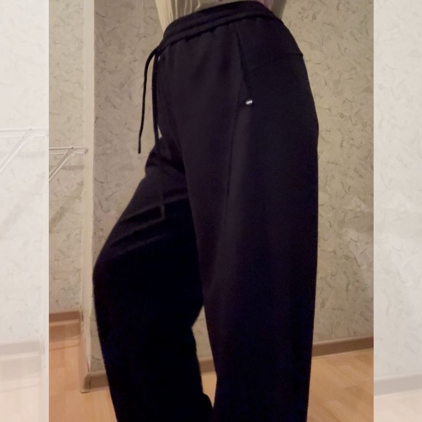 Брюки женские черные штаны широкие